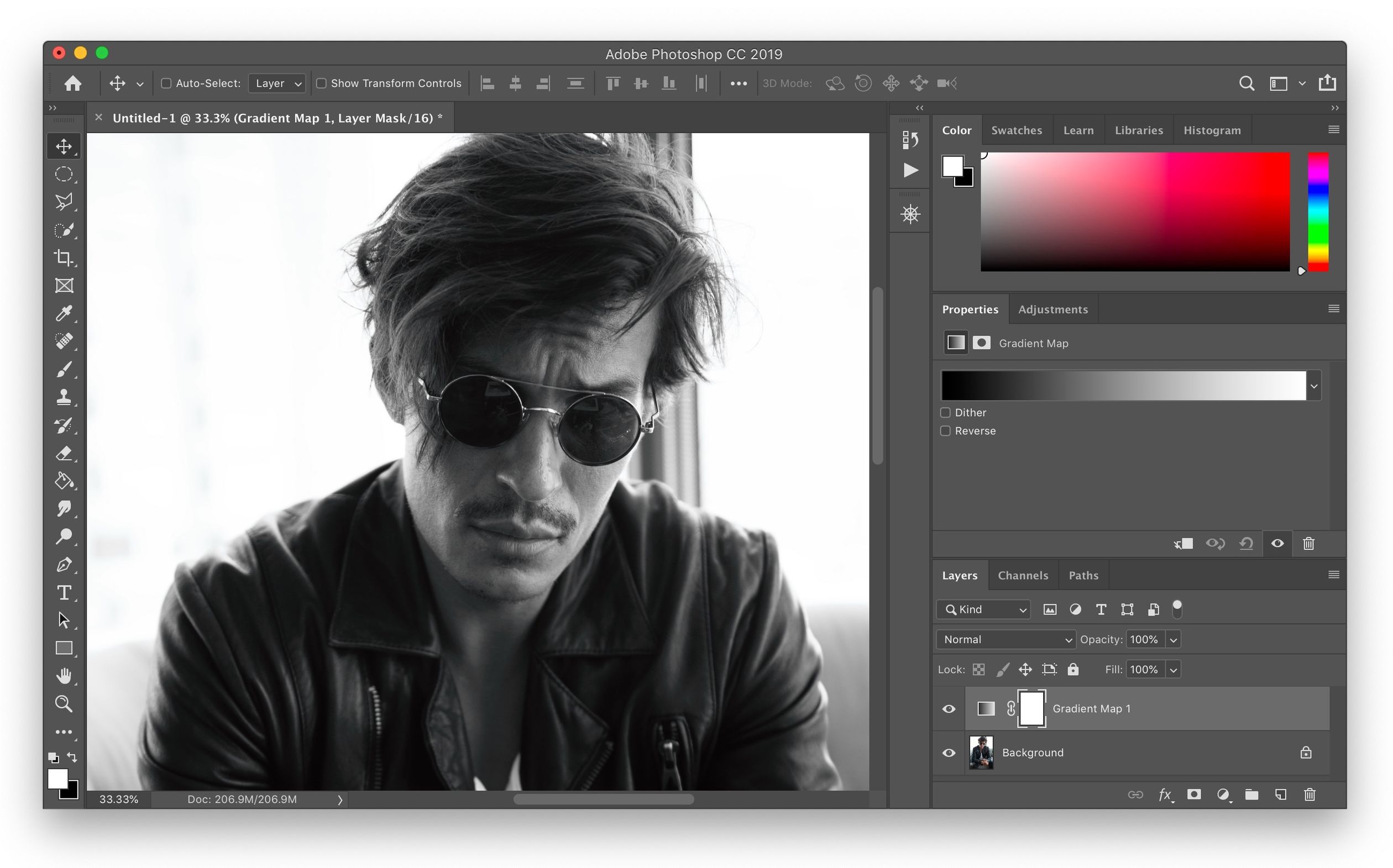 Using the Photoshop Gradient Map Adjustment for High-Contrast Black ...