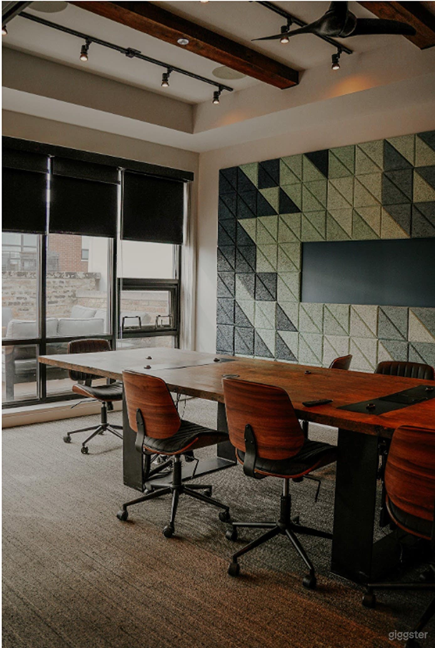 Modern Private Conference Room with TV & Long Meeting Table | Rent this ...