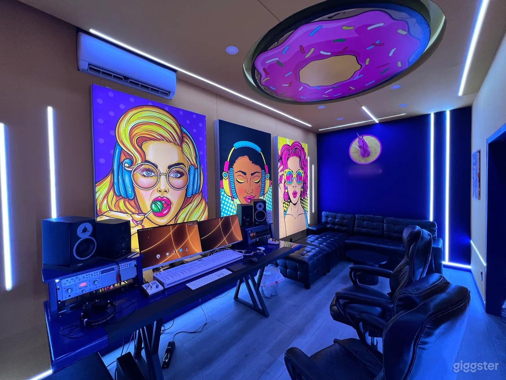 Modern Multi-Room Studio Space with Unique Visual Themes | Rent this ...