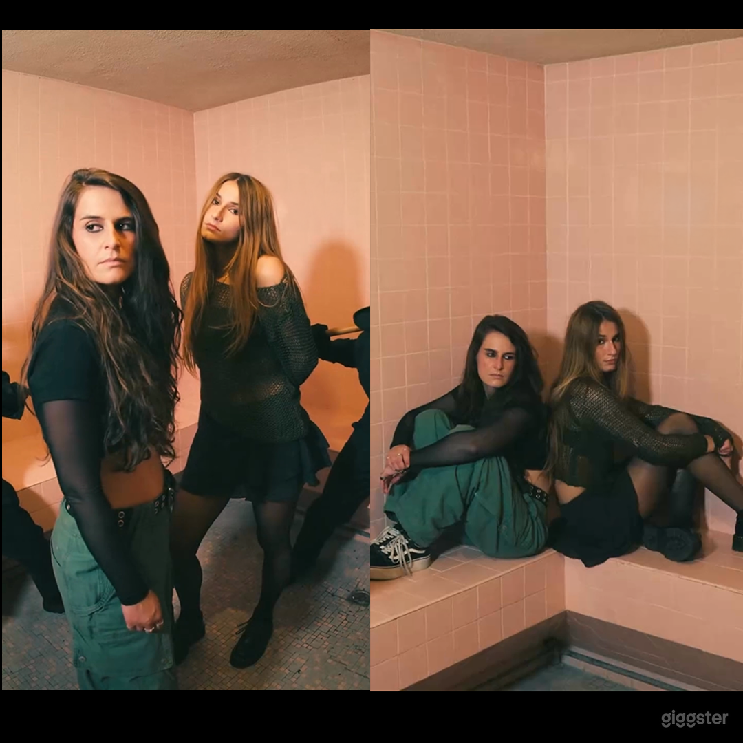 The Pink Sauna Set and Locker Room | Rent this location on Giggster