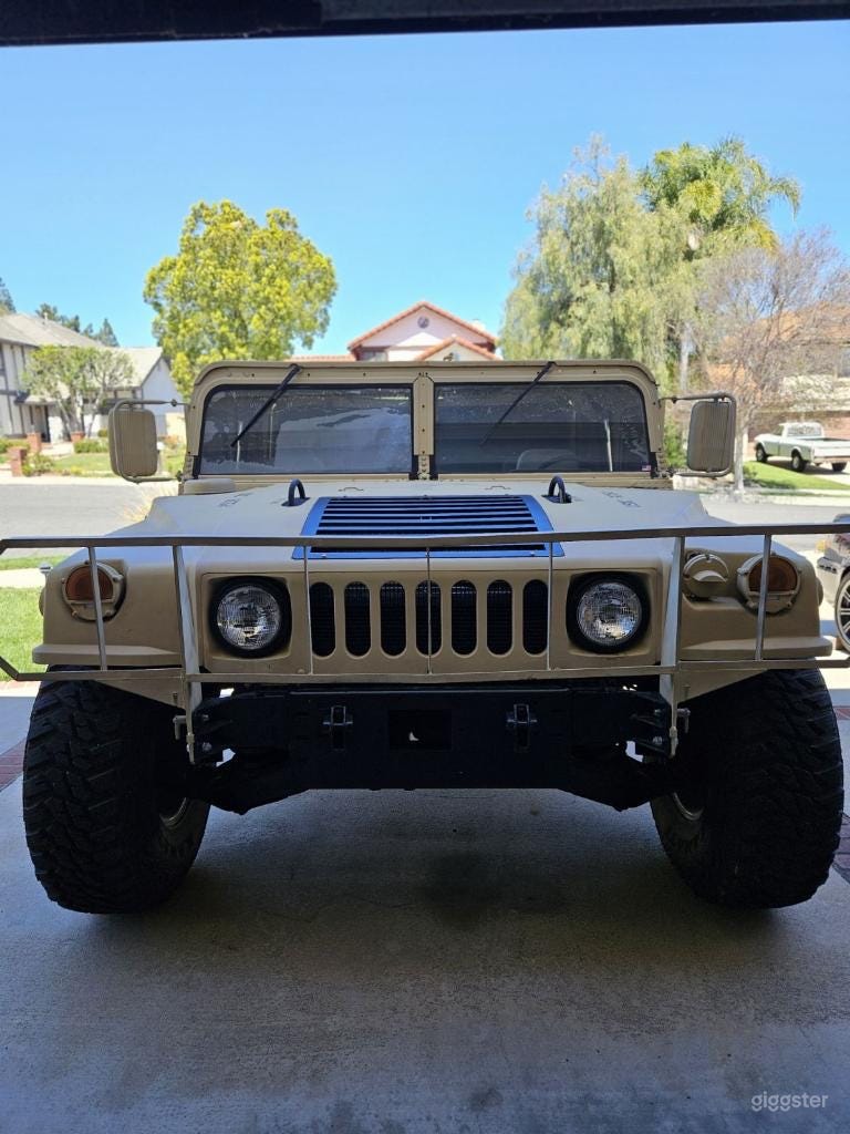 Humvee Rental for Filming | Military Hummer H1 in Los Angeles